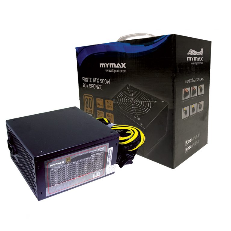 Fonte Gamer ATX 500W 80+ Bronze - Mymax do Brasil