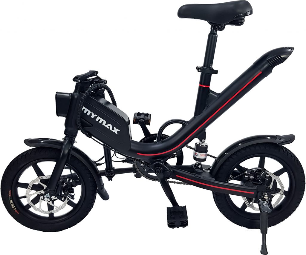 E-Bike Myway Aro 14 com Pedal Autonomia até 35km - Preto - Mymax do Brasil